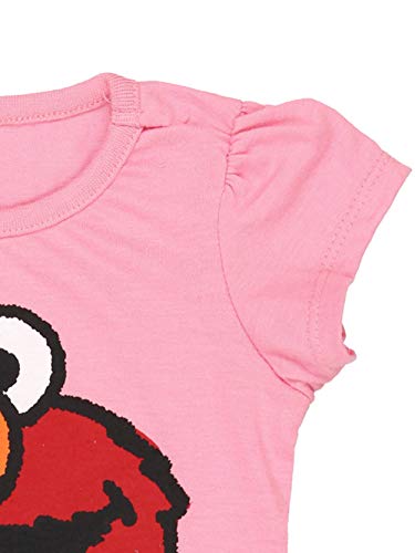 Sesame Street Girls' Modern/Fitted, Pink Elmo Loves You, 3T