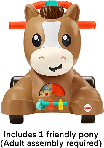 Fisher-Price Baby Walker Learning Toy, Walk Bounce & Ride Pony Ride-On With Music And Lights For Infants And Toddler Play [Amazon Exclusive]