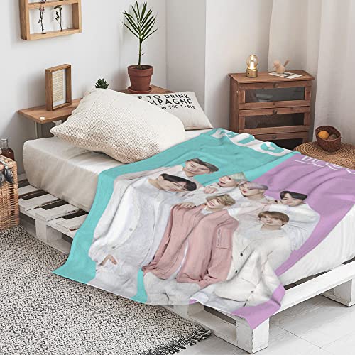 Kpop Merchandise Blanket Ultra Soft Warm Throw Blanket Fuzzy Bedding for Traveling Camping Couch Sofa Gifts 50"X40"