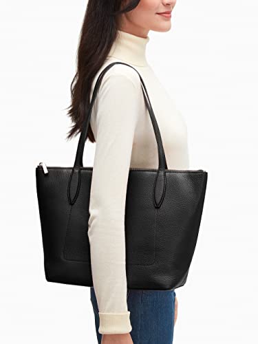Kate Spade New York Harlow Pebbled Leather Large Tote (Black)