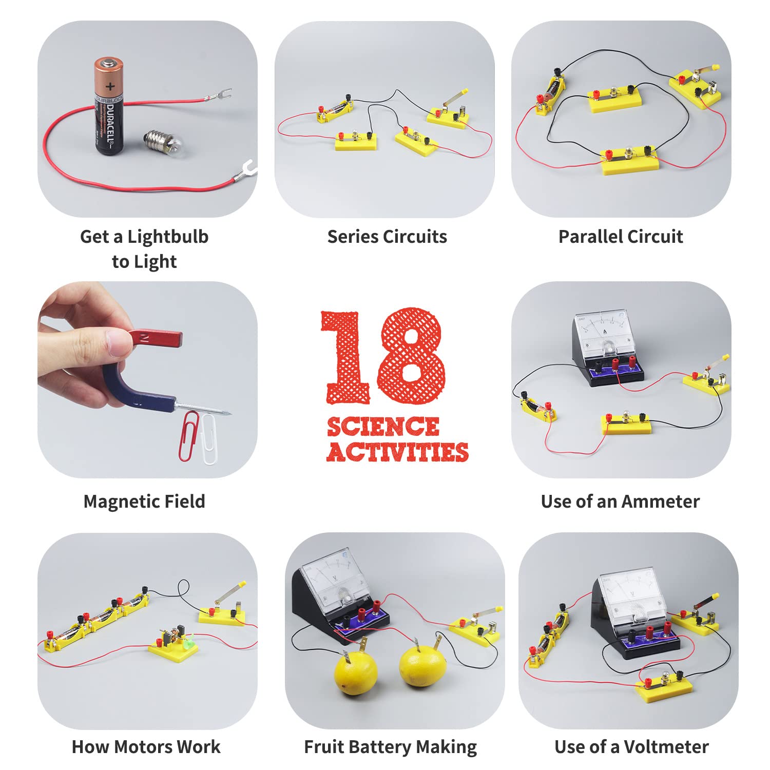 Teenii STEM Electricity & Magnetism Kit - Electromagnetism Experiments for Kids Age 8-16