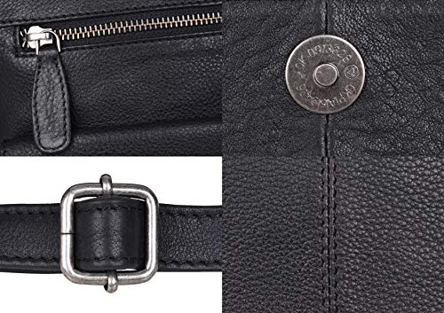ANTONIO VALERIA Piper Grainy Napa Black Premium Leather Crossbody Bag