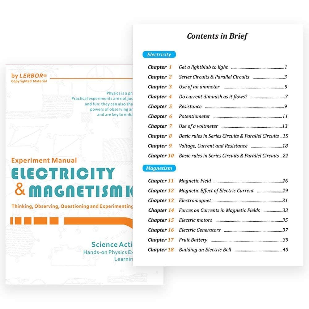 Teenii STEM Electricity & Magnetism Kit - Electromagnetism Experiments for Kids Age 8-16