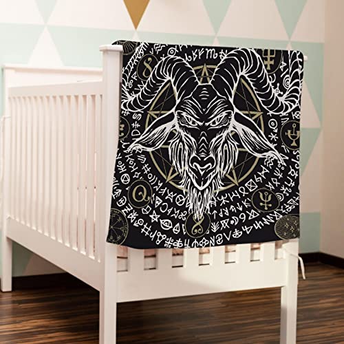 Baphomet Blanket Flannel Throw Lightweight Super Soft Cozy Luxury Family Bed Blanket Birthday Gift Microfiber 40"x30"for Pet