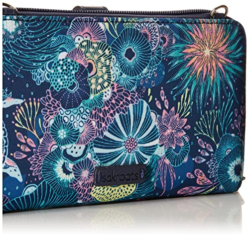 Sakroots womens Women's Eco-twill crossbody, Royal Blue Seascape, One Size US