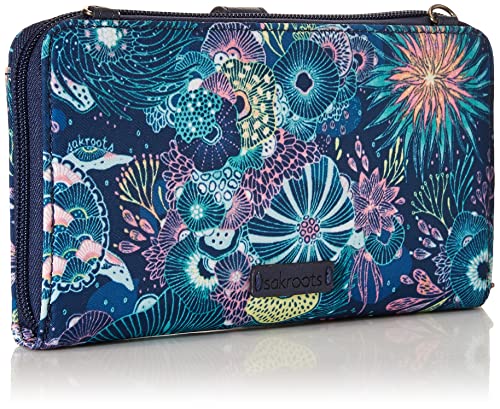 Sakroots womens Women's Eco-twill crossbody, Royal Blue Seascape, One Size US
