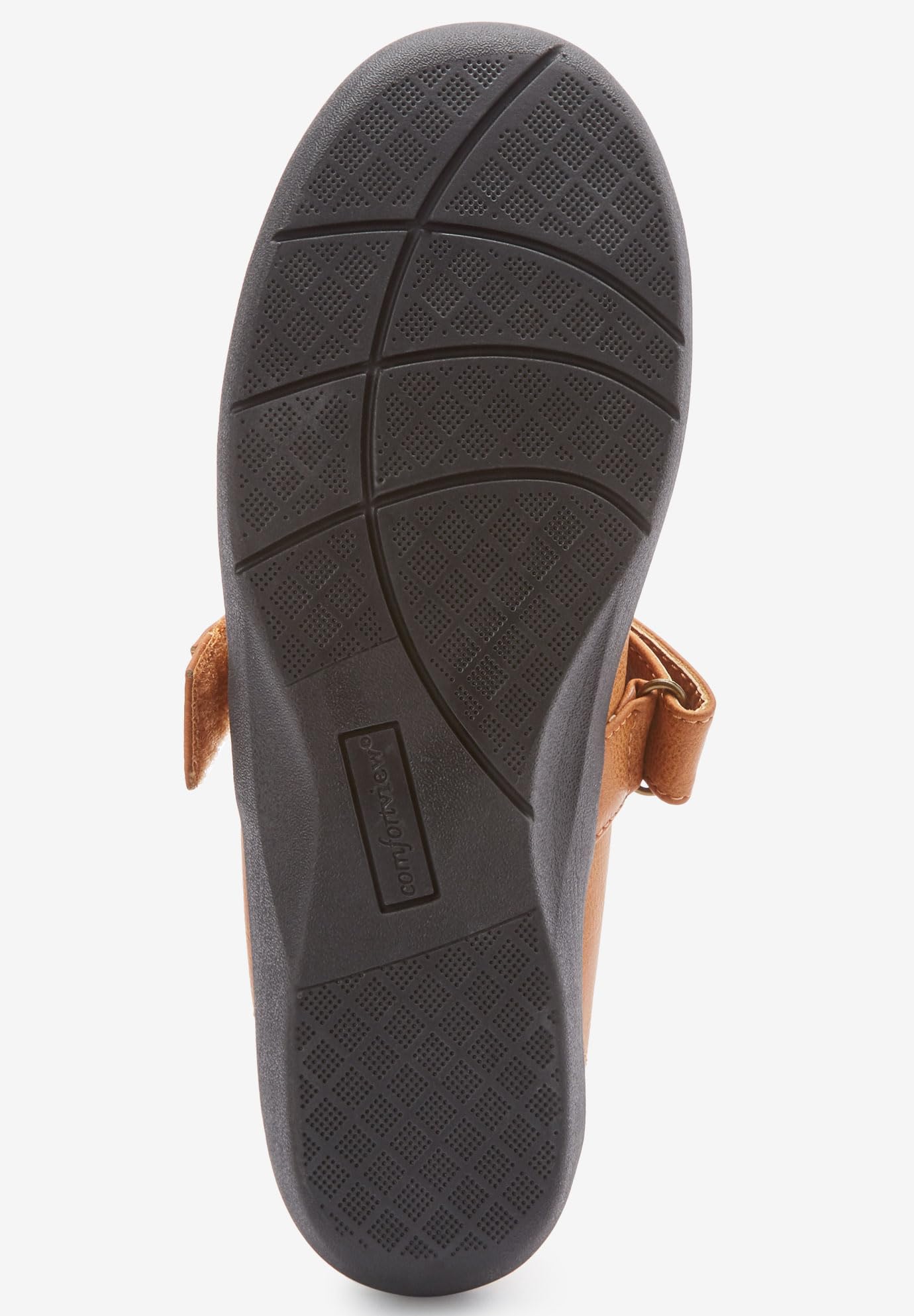 Comfortview Carla Mary Jane Flat Women's Casual Shoes (Wide Widths Available) - 10 WW, Brown