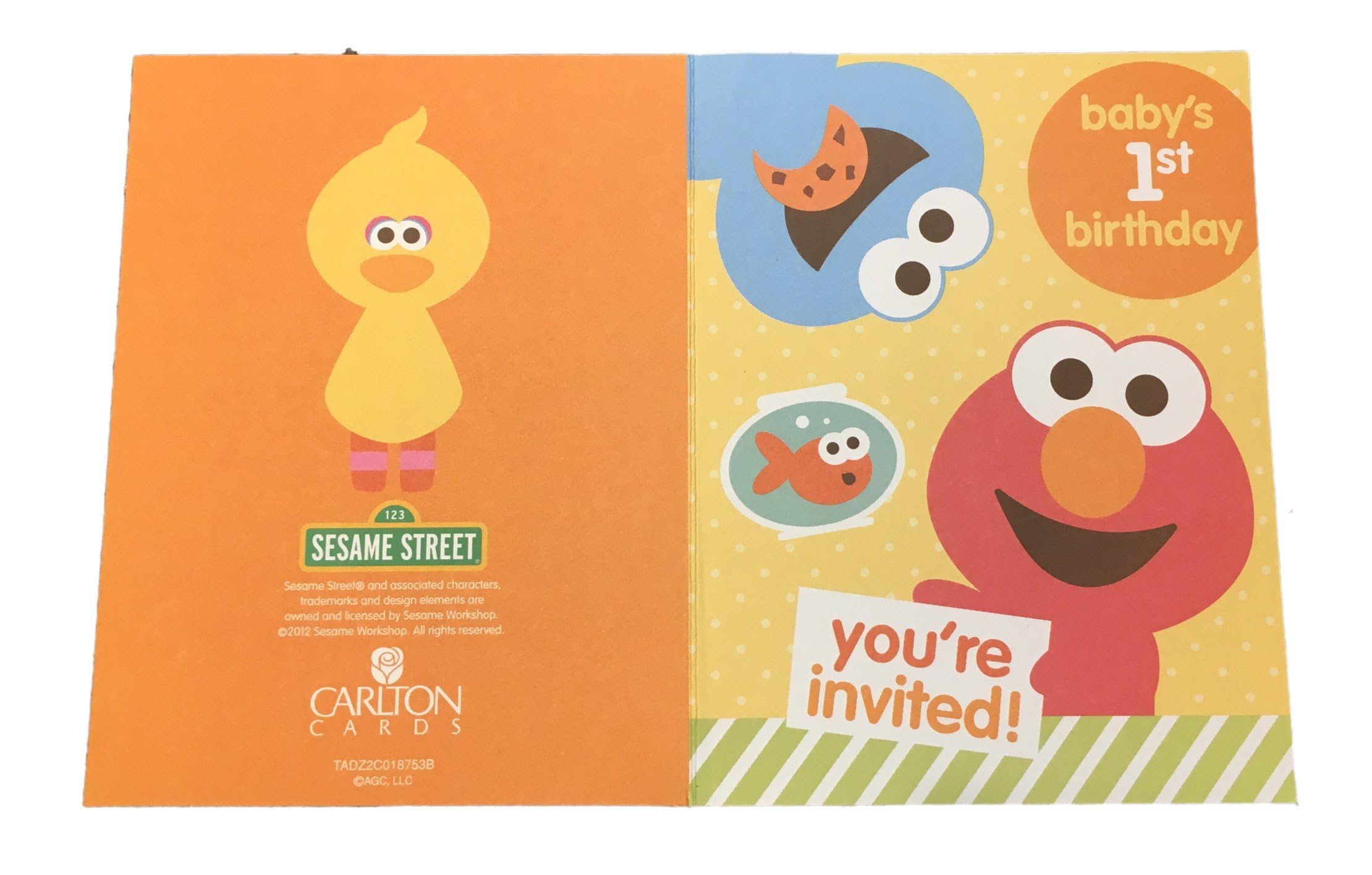 Sesame Street Babys 1st Birthday Party Invitations Elmo 10 Cards