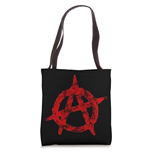 Anarchist Symbol Distressed Political Anarchy Rock Star Gift Tote Bag