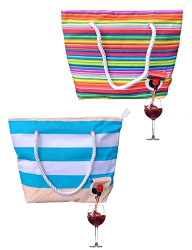 Insulated Wine Purse - Portable Tote w/Spout for Wine, Beer, Any Beverage - Gift for Wine Lovers, Beer Enthusiast, Mixologists, Moms On The Go and Everyone In Between