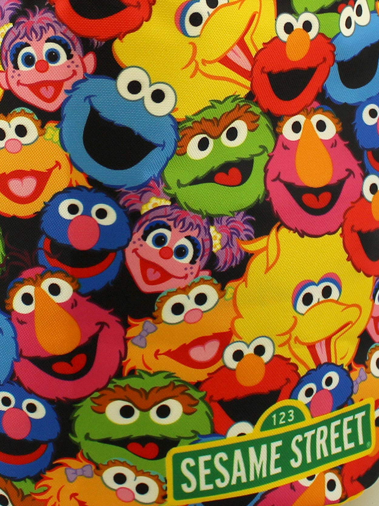 Sesame Street Elmo Boys Girls Collapsible Nylon Gift Basket Bucket Tote Bag (One Size, Red/Multi)