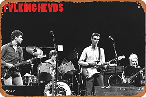 Talking Heads Poster 12" X 8" Vintage Metal Tin Sign Home Decor Garage Man Cave Wall Art