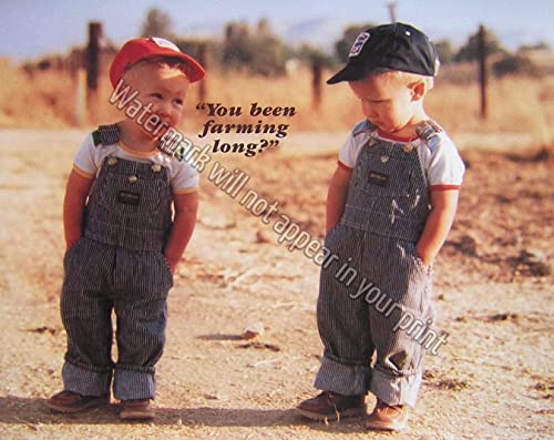 HCHANA A63 You Been Farming Long Picture Print Children Infants Cabin Matted/Unmatted 8x10 Matted to 11x14 unframe
