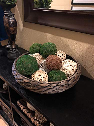Farmoo Moss Balls Preserved All Natural, 3.5"-Set of 6 (Natural Green)