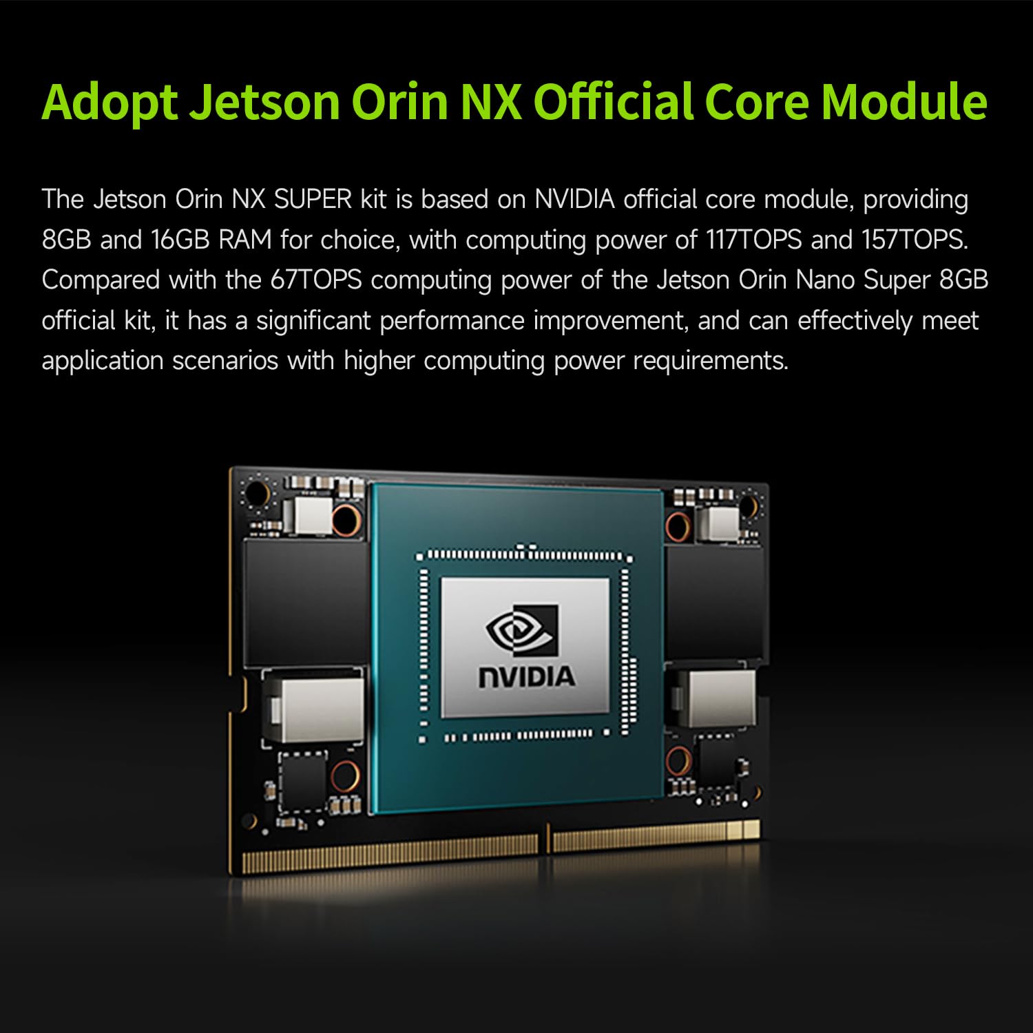 Yahboom Jetson Orin NX 8GB 117TOPS Development Kit for AI Edge Provide ROS Programming Courses Based on Core Module Ubuntu22.04 (Orin NX 8GB Basis Kit)