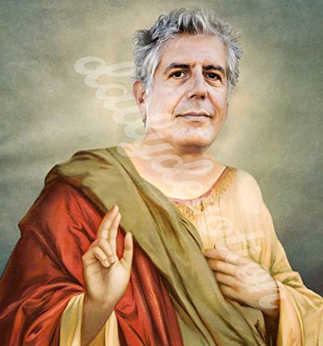Anthony Bourdain Celebrity Parody Devotional Prayer Candle