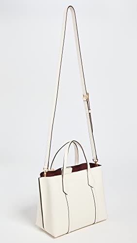 Tory Burch Women's Small Perry Triple Compartment Tote, New Ivory, Off White, One Size