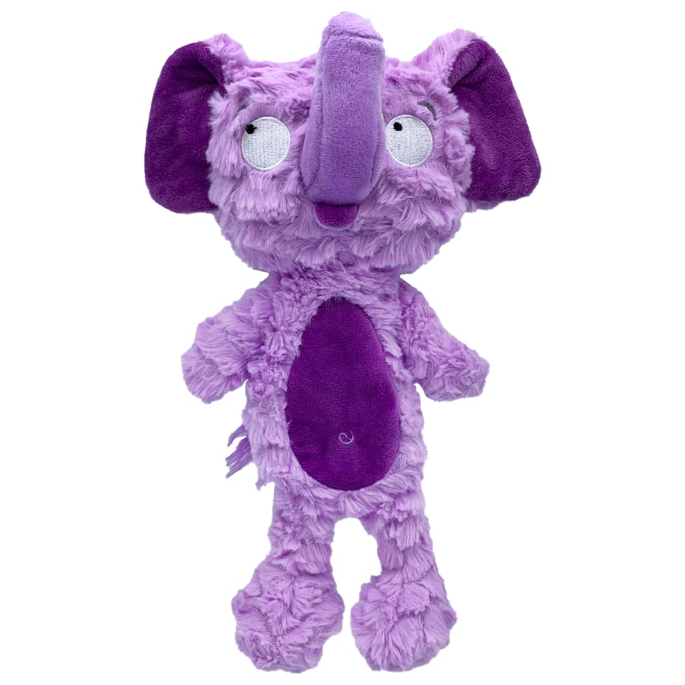 Huxley & Kent Slappies for Dogs | Edie Elephant (Small) | Squeak & Shake Dog Toy | No Stuff Squeaky Toy, TPR Ball in Head | Simulates Hunting Nature for Dogs