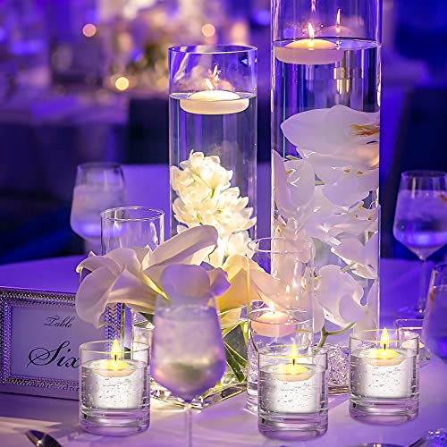 50 Pieces 1.5 Inch Unscented Valentine's Day Floating Candles for Centerpieces Floating Candles for Wedding Party Pool Spa Valentine's Day Bathtub Dinner