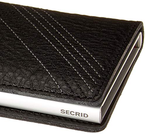 Secrid - Secrid Slim Wallet Stitch Embroidered Vegetable-Tanned (Linea Black)