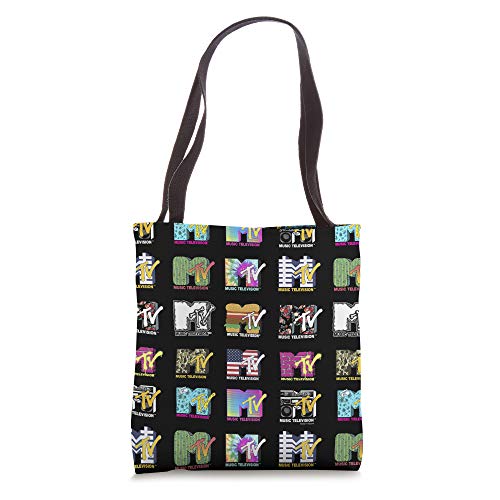 MTV Music Television Collage Of Logos Tote Bag
