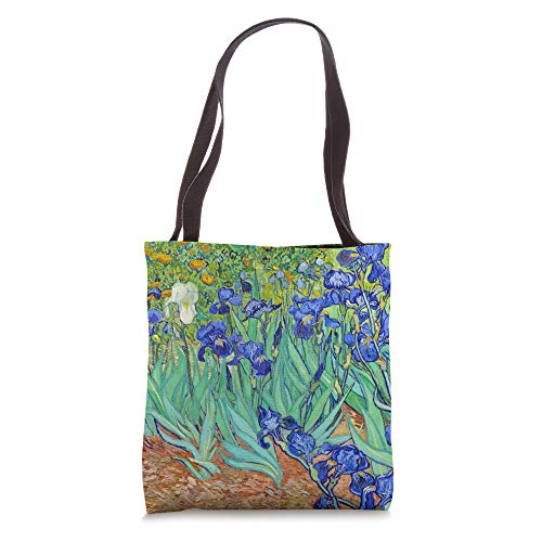 Vincent Van Gogh Irises Blue and Green Garden Art Accent Tote Bag