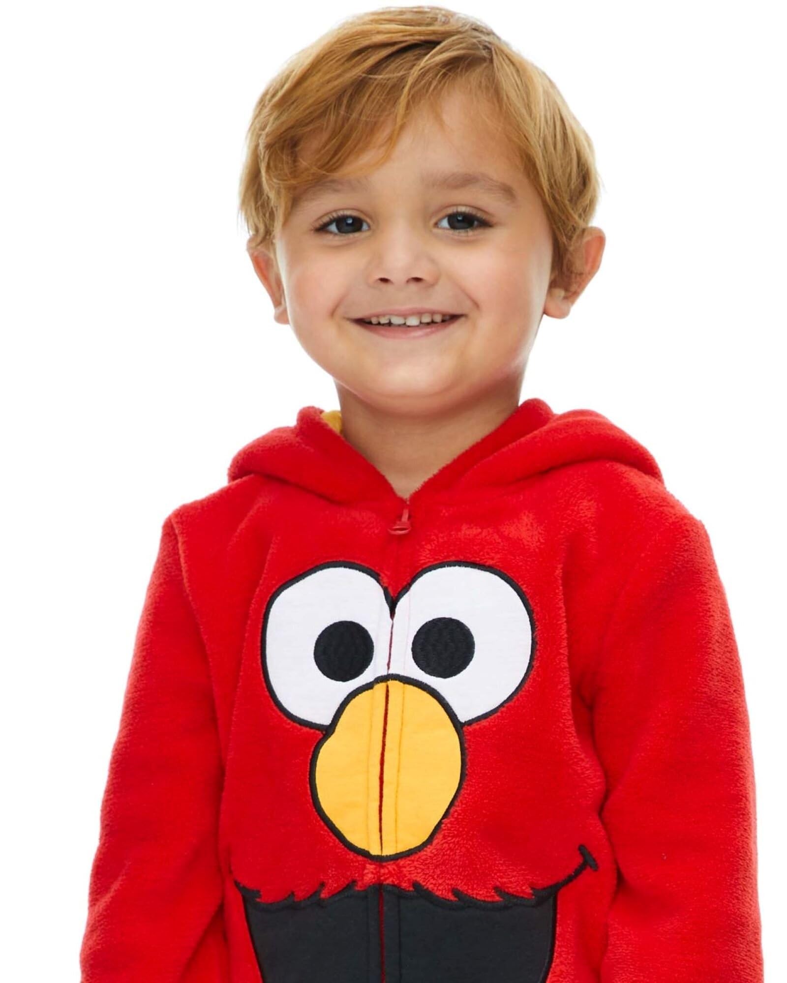 Sesame Street Elmo Toddler Boys Zip-Up Costume Hoodie Elmo 2T