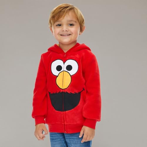 Sesame Street Elmo Toddler Boys Zip-Up Costume Hoodie Elmo 2T
