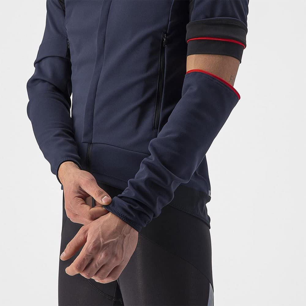 Castelli Perfetto Ros Convertible Jacket - Men's Belgian Blue/Silver Gray, M