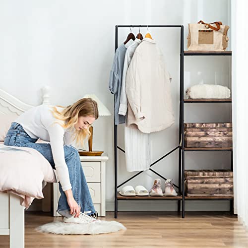 YOUDENOVA Storage Bins with Lids, Closet Storage Bins, Rustic Storage Boxes with Rope Handles, Set of 2