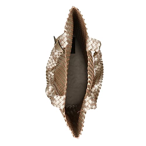 ILSE JACOBSEN HORNBAEK Woven Tote Bag08 |Platin-Silver