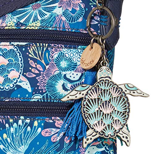 Sakroots Women's Bag in Eco-Twill, Multifunctional Purse with Adjustable Strap & Zipper Pockets, Sustainable & Durable Design, Royal Blue Seascape