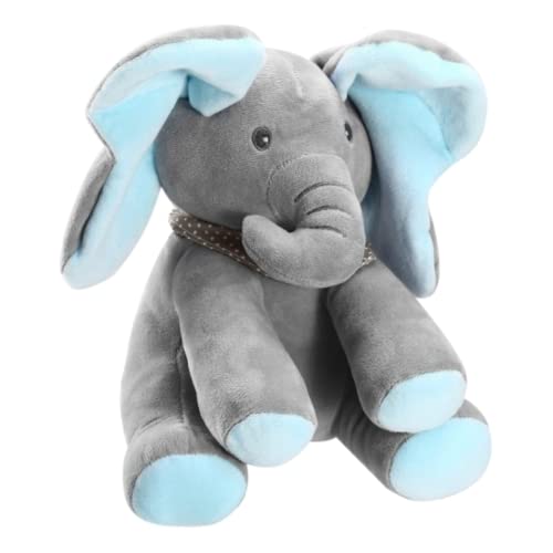 13MARCH Snuffy The Elephant - Musical Peek-a-Boo Elephant Toy - Interactive Stuffed Baby Animal with Moving Ears for Baby - Hide and Seek Fun - Elephant Plush Baby Toy