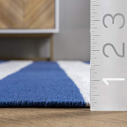 nuLOOM Sea Breeze Flatwoven Regent Stripes Area Rug, 3' x 5', Blue