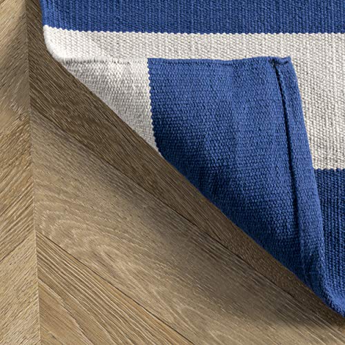 nuLOOM Sea Breeze Flatwoven Regent Stripes Area Rug, 3' x 5', Blue