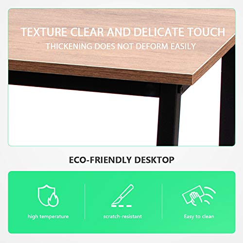 Coral Flower Landisl Desk,Simple and Modern Design,with Two Open Shelves for Books, Office Supplies or Accessories Within Easy Reach，Light Oak