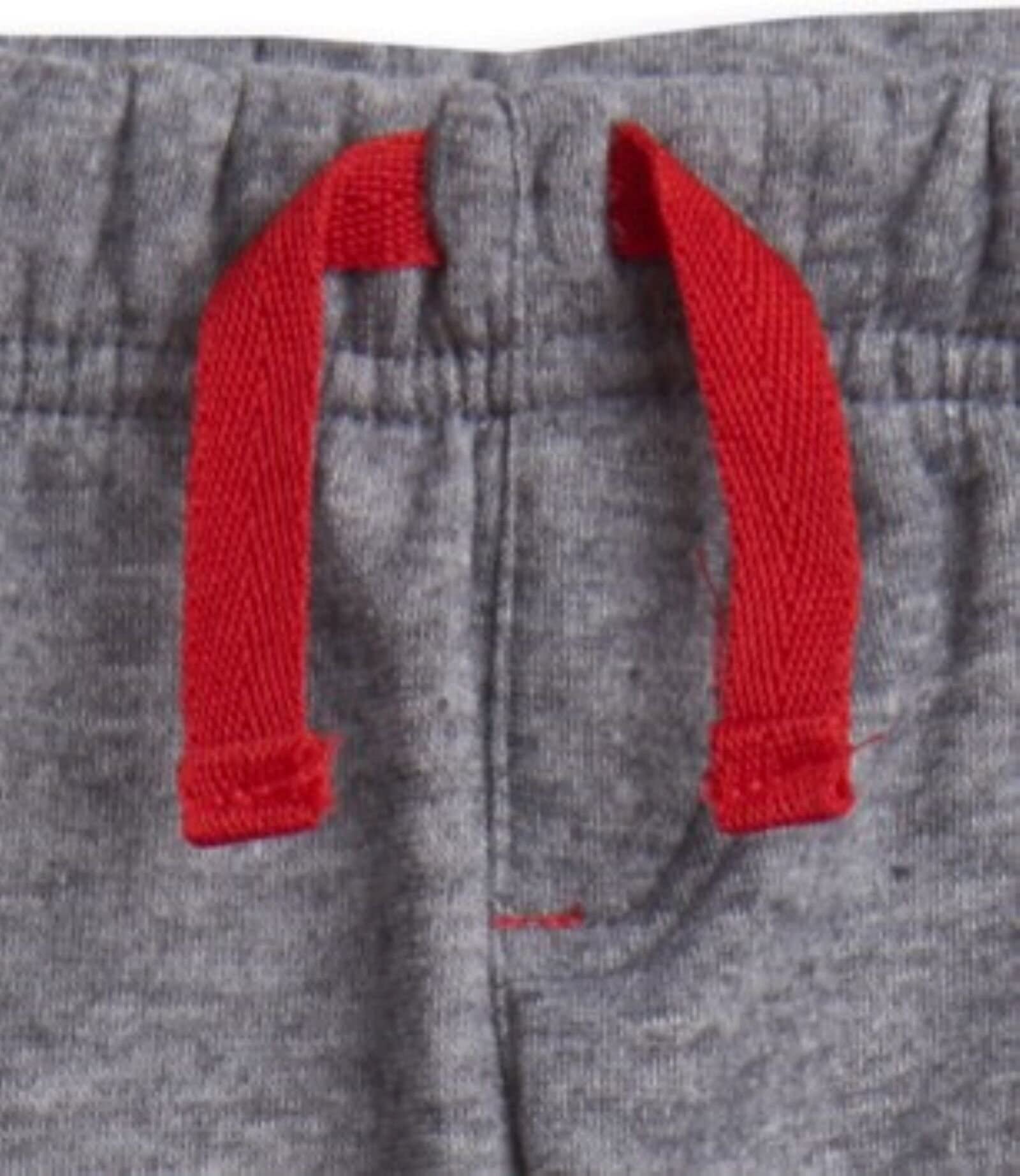 Sesame Street Elmo Baby Boys Fleece Hoodie & Jogger Pants Set Red/Gray 12 Months