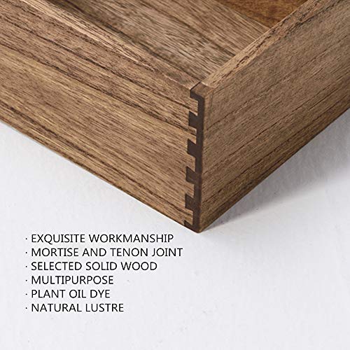 Kirigen Wood Stash Box with Lid - Decorative Boxes for Crafts, Sewing, Keepsake, Memory - Wooden DIY Storage Box Stash Jewelry - Wooden Boxes for Home Office Storage Dark Brown (SNH-DBR)