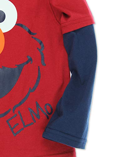 Sesame Street Elmo and Cookie Monster Boys Shirt for Infant and Toddlers Red