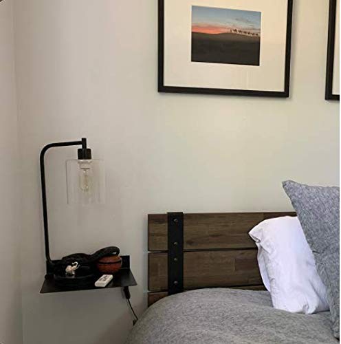 HOME COMPOSER 12 Inch Metal Floating Shelves for Wall, Industrial Modern Steel Wall Shelves for Living Room, Bathroom, Kitchen and Office [11.8” x 5.5” Black]