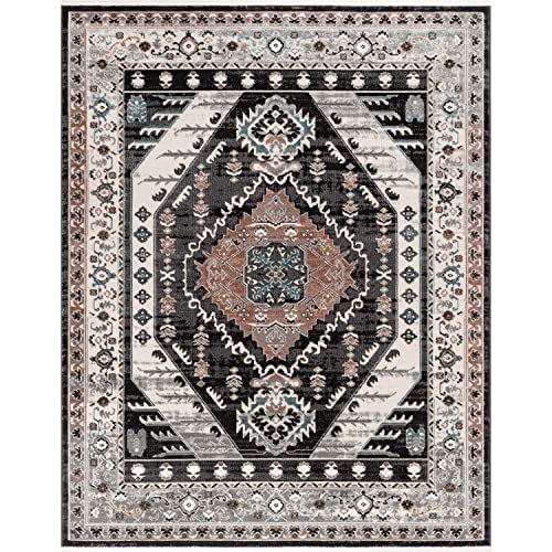 Well Woven Indira Julita Vintage Bohemian Aztec Tribal Black 5'3" X 7'3" Area Rug
