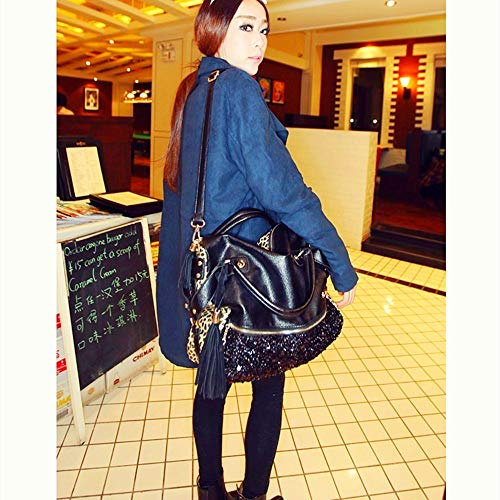 Cayla Women Leopard Print Shoulder Bag Totobag Large Hobo Purse with Tassel (Leopard Print)