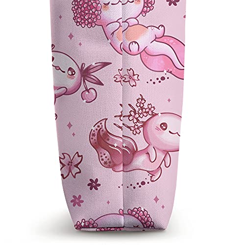 Cute Kawaii Axolotl Pattern l Axolotl Strawberries Cherries Tote Bag