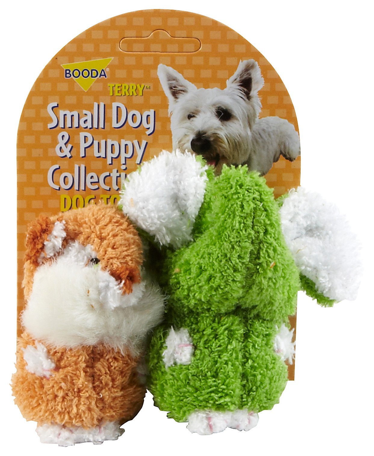 Booda Corporation (Aspen) DAP53485 2-Pack Terry Elephant/Chipmunk Pet Toy