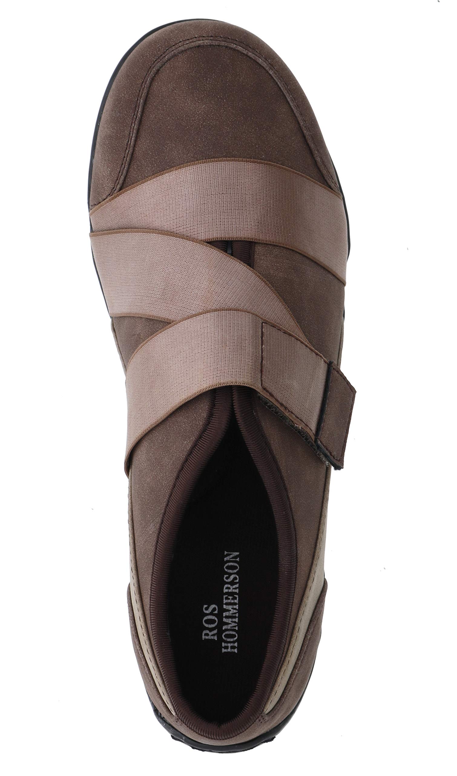 Ros Hommerson Women's Cherry Brown Fabric Slip On Casual Flat, 7 Wide (D) US