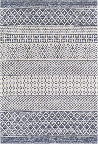 Mark&Day Area Rugs, 5x7 Aigle Bohemian/Global Denim Area Rug, Blue/Grey Carpet for Living Room, Bedroom or Kitchen (5'3" x 7'3")