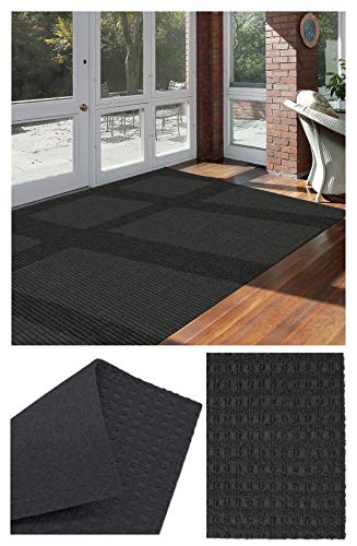 KOECKRITZ Waffle Pattern Indoor/Outdoor Custom Cut and Made-to-Order Light Weight Balcony Cover Area Rugs for Patios, Decks, Balconies. Stop Dropping Things On Your Neighbors Balcony.