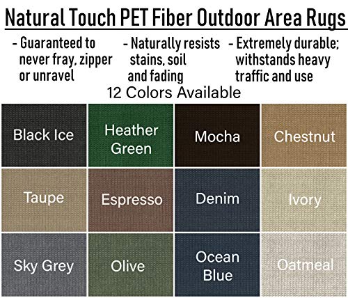 KOECKRITZ Waffle Pattern Indoor/Outdoor Custom Cut and Made-to-Order Light Weight Balcony Cover Area Rugs for Patios, Decks, Balconies. Stop Dropping Things On Your Neighbors Balcony.