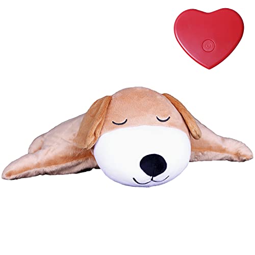 SMART ELEPHANT Heartbeat Dog Toy Sleep Buddy - Anxiety Relief Toy - Training Sleep Aid Behavior Plush Dog Toy, Pet Companion Pillow