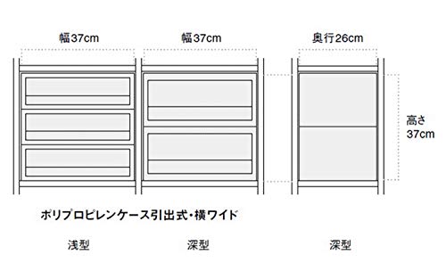 MUJI B4S7011 Storage Case, 1 Drawer, White